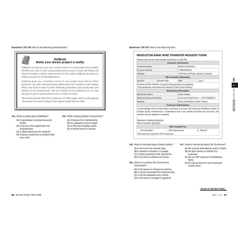 NEW TOEIC 950 聽力＋閱讀 5回達標：全新完整試題＋解析本【附線上 1000 單字記憶本＋聽力訓練筆記】-三采文化
